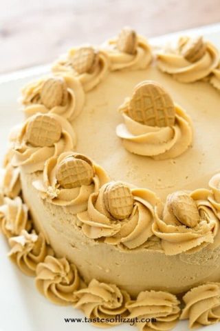 Nutter Butter Peanut Butter Cake {With a Homemade Peanut Butter Frosting}