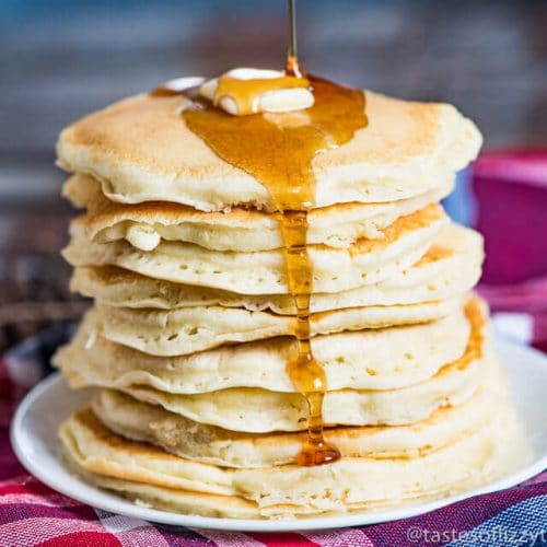 Griddle Cakes Recipe {Light, Fluffy Pancakes} | Tastes of Lizzy T