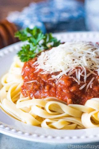 Homemade Spaghetti Sauce Recipe | Tastes of Lizzy T