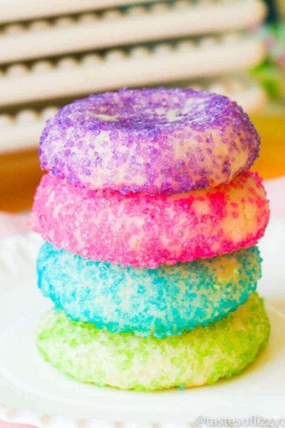 Almond Sugar Cookies {6 Ingredient Eggless Cookies Rolled in Sugar}