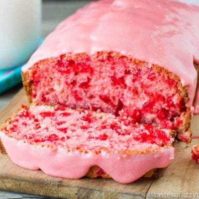 Cherry Bread {Easy Cherry Quick Bread with Maraschino Cherry Glaze}