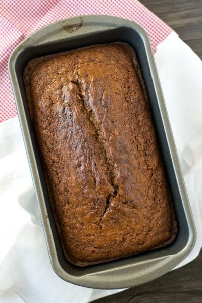 Gingerbread Loaf {Soft, moist, molasses quick bread with ginger & nutmeg}