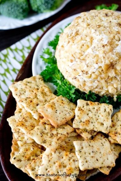Garlic Cheese Ball {With Parmesan and Italian Herbs}