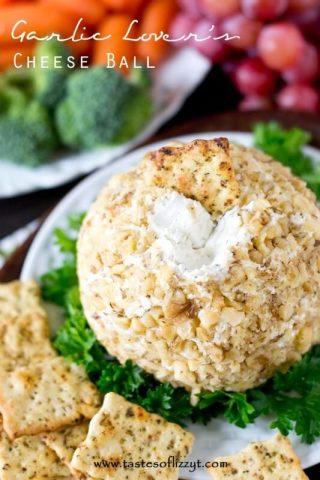 Garlic Cheese Ball {With Parmesan and Italian Herbs}