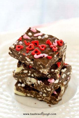 Triple Chocolate Crunch Bars {Homemade Candy Recipe w/ Crisped Rice}