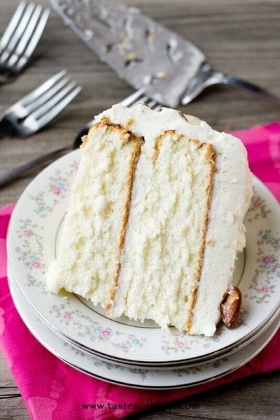 Almond Cream Cake {Velvety Cake} | Tastes of Lizzy T
