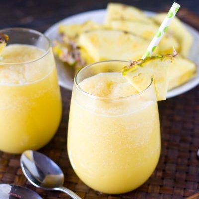 Pineapple Cream Tropical Smoothie {Easy Vegan Summer Drink Recipe}