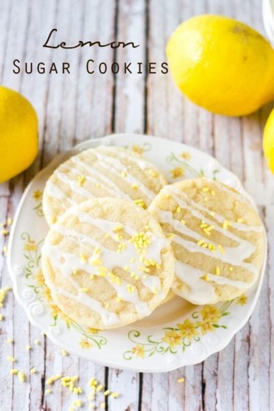 Lemon Sugar Cookies {Easy Bakery-Style Sugar Cookies with Lemon Glaze}