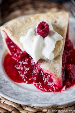 Raspberry Pie {Baked Red Raspberry Pie Recipe} | Tastes of Lizzy T