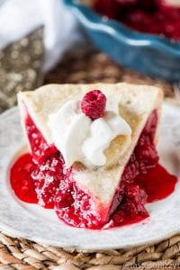Raspberry Pie {Baked Red Raspberry Pie Recipe} | Tastes of Lizzy T