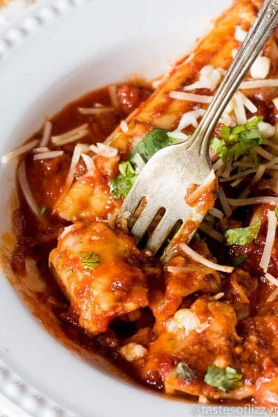 Homemade Three Cheese Manicotti {Easy Italian Casserole}