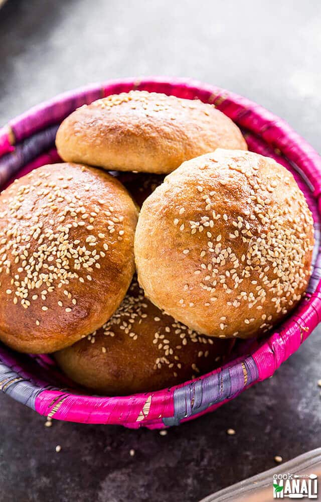 Whole Wheat Hamburger Buns Homemade For Summer Sandwiches 