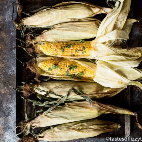 Oven Roasted Corn with Chili Butter Recipe {Summer Side Dish Recipe}