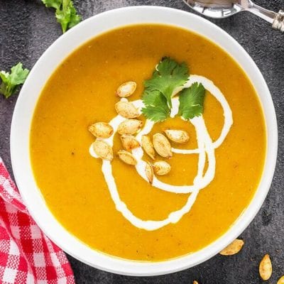 Pumpkin Apple Carrot Soup {Healthy Vegetable Soup Recipe}