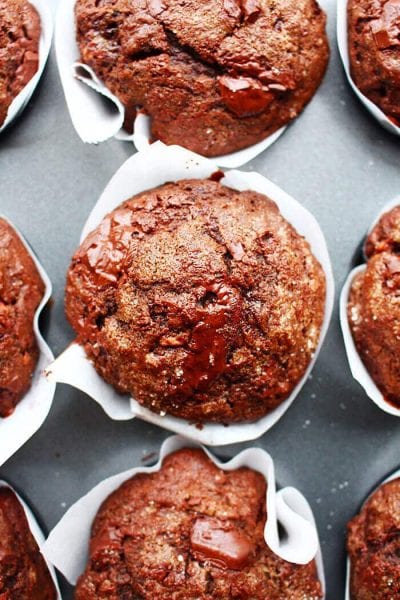 Triple Chocolate Fudge Muffins {Coffee and Buttermilk in the Recipe}