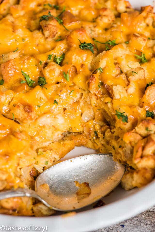 Cheddar Herb Stuffing Recipe {Side Dish with Dill, Chives and Parsley}