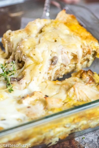 Thanksgiving Leftovers Breakfast Casserole {Make Ahead or Bake Now}