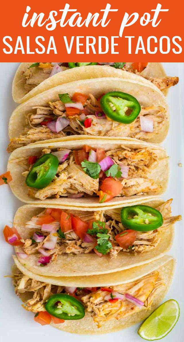 Salsa Verde Chicken Tacos Recipe | Tastes of Lizzy T