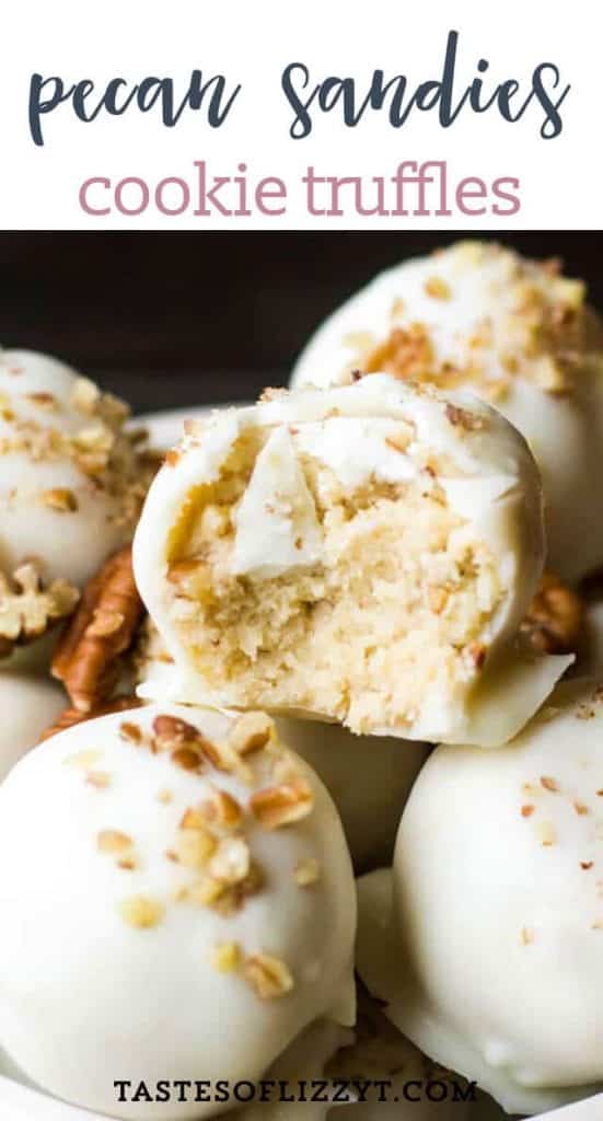 Pecan Sandie Truffles {Easy No Bake Cookie Truffle Recipe with White ...