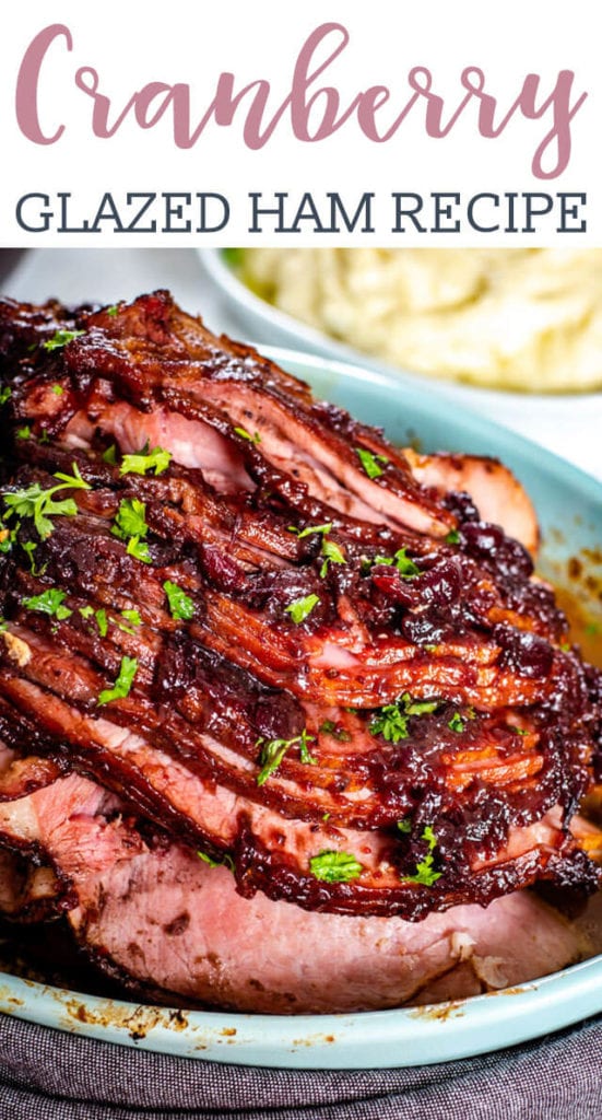 Cranberry Glazed Ham Recipe {Easy Sweet & Spicy Baked Ham Glaze}