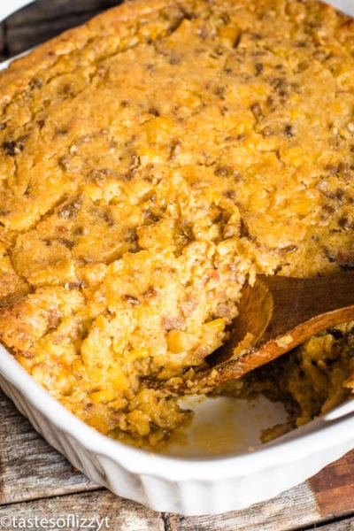 Taco Corn Casserole Recipe {Easy Jiffy Mix Cornbread Taco Bake}
