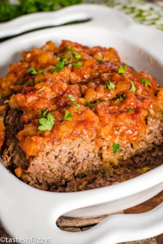 Hawaiian Meatloaf Recipe {with Pineapple Chili Sauce Topping}