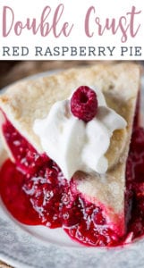 Raspberry Pie {Baked Red Raspberry Pie Recipe with Fresh or Frozen Berries}