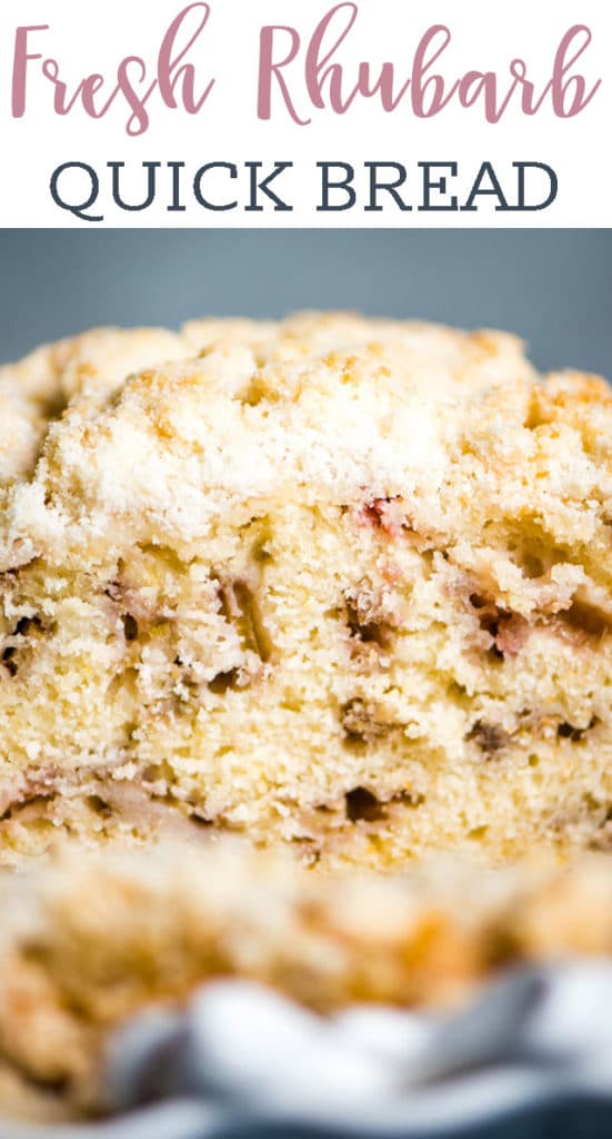 Rhubarb Bread Recipe {Easy Quick Bread with Buttery Crumble Topping}