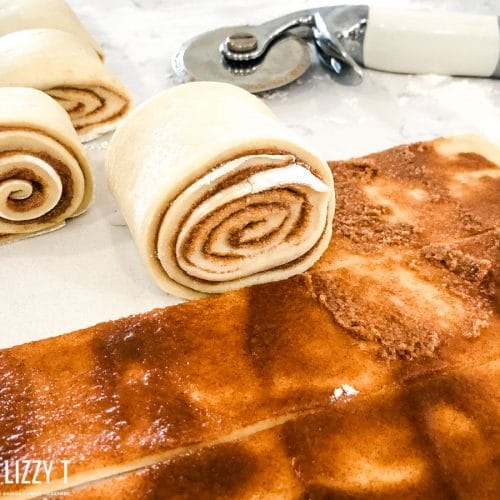 Giant Cinnamon Rolls with Heavy Cream | Tastes of Lizzy T