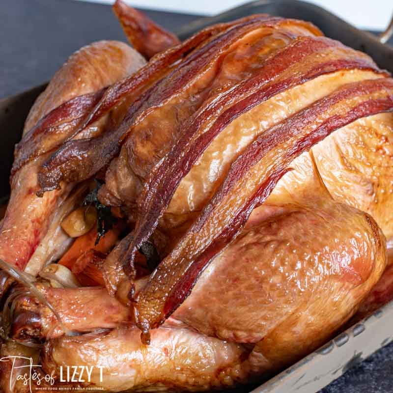 Smoked Turkey with Garlic and Bacon Recipe - Tastes of Lizzy T