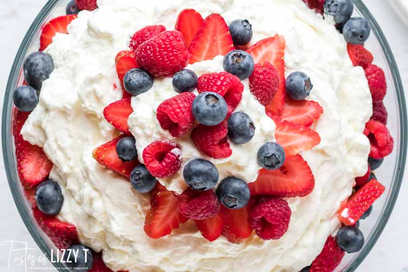 Triple Berry Trifle Dessert for July 4 | Tastes of Lizzy T