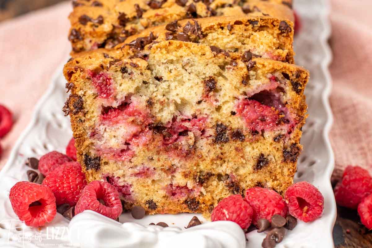 Raspberry Bread Recipe | Tastes of Lizzy T