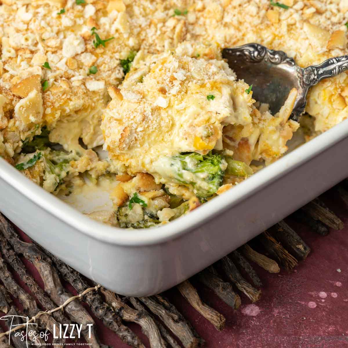 Creamy Chicken Divan Casserole with Broccoli | Tastes of Lizzy T