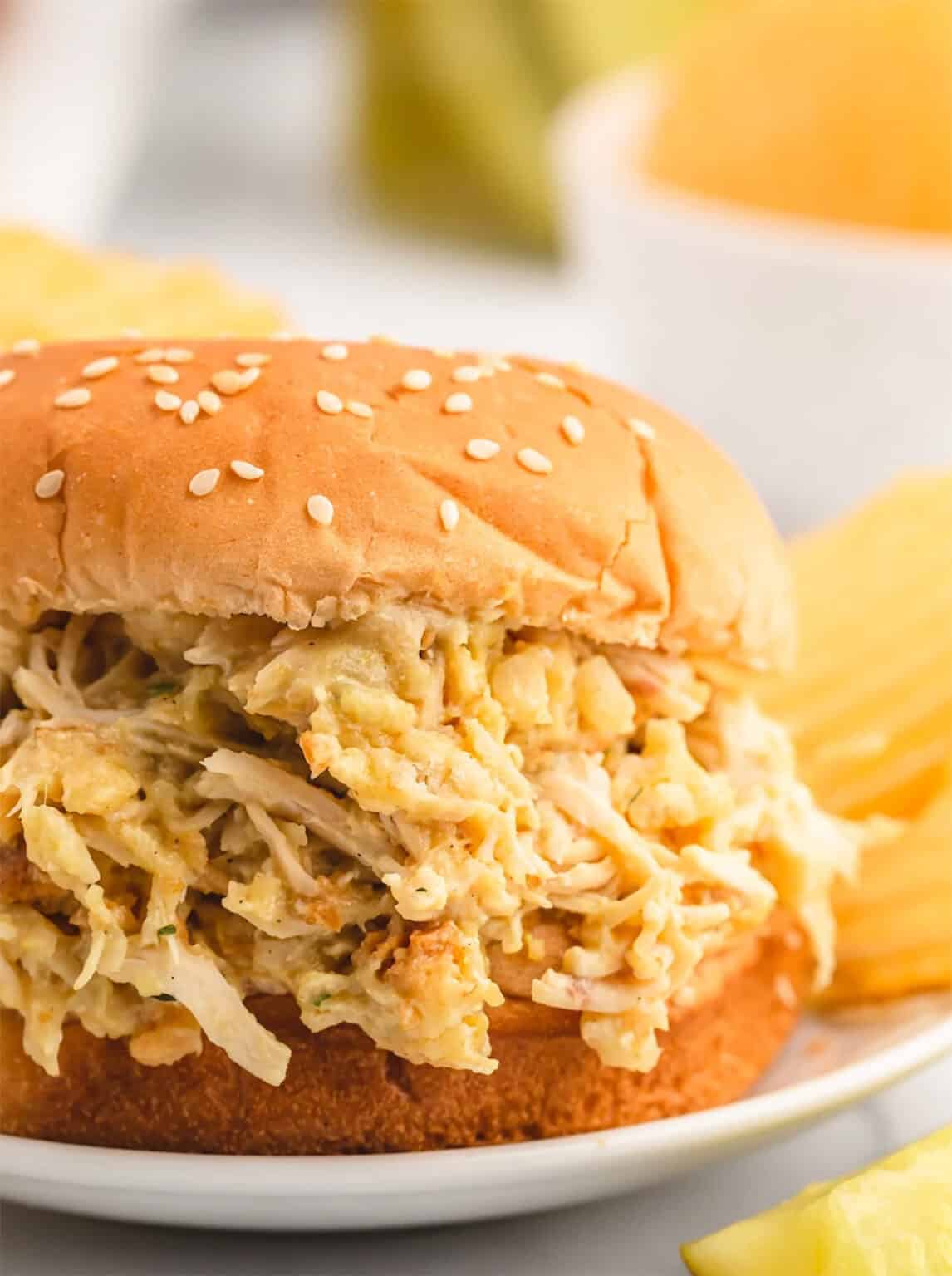 Ohio Shredded Chicken Sandwiches in the Crockpot