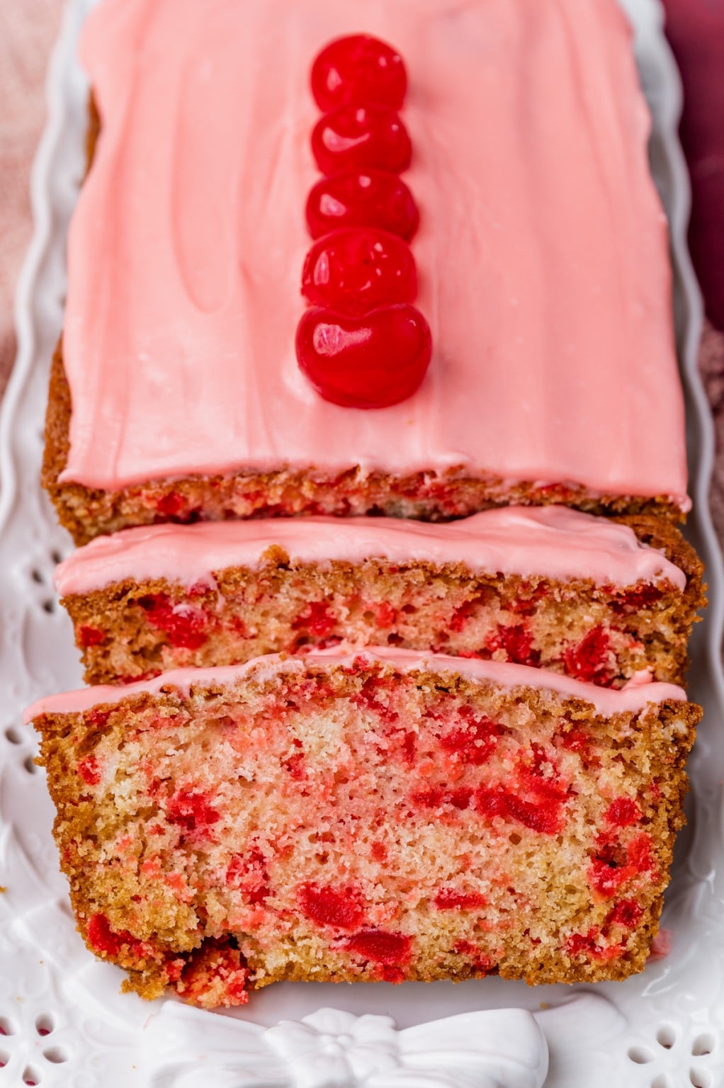 Cherry Bread with Cherry Glaze | Tastes of Lizzy T