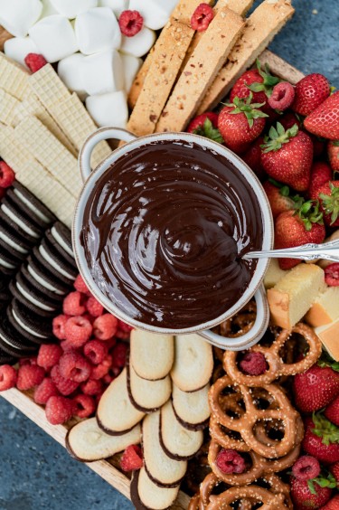 How to Make Chocolate Fondue - Tastes of Lizzy T