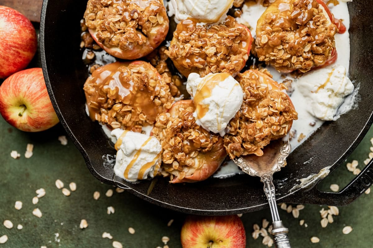 Baked Apples with Crumble | Tastes of Lizzy T