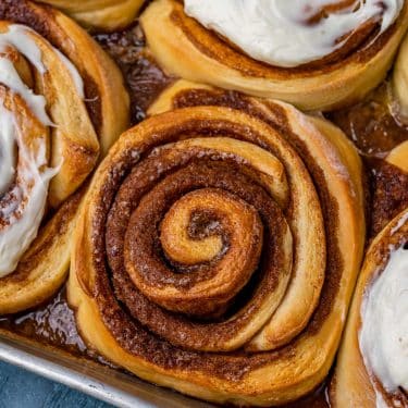 Huge Cinnamon Rolls with Heavy Cream | Tastes of Lizzy T