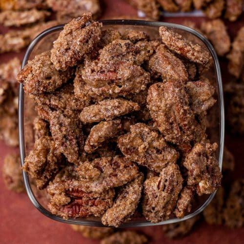 Cinnamon Sugar Roasted Pecans - Tastes of Lizzy T