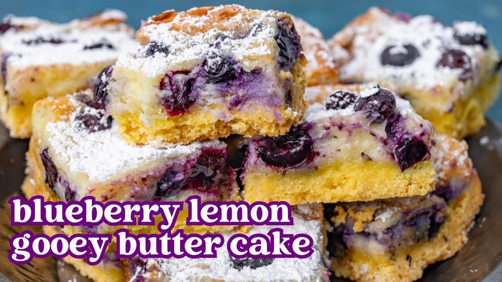 Blueberry Lemon Gooey Butter Cake | Tastes of Lizzy T