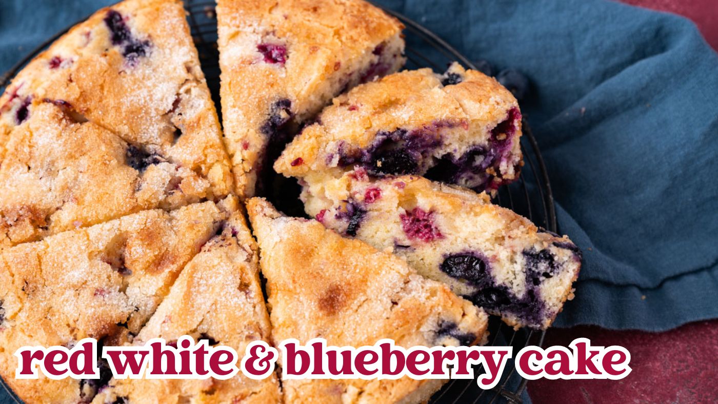 Red White and Blueberry Cake | Tastes of Lizzy T