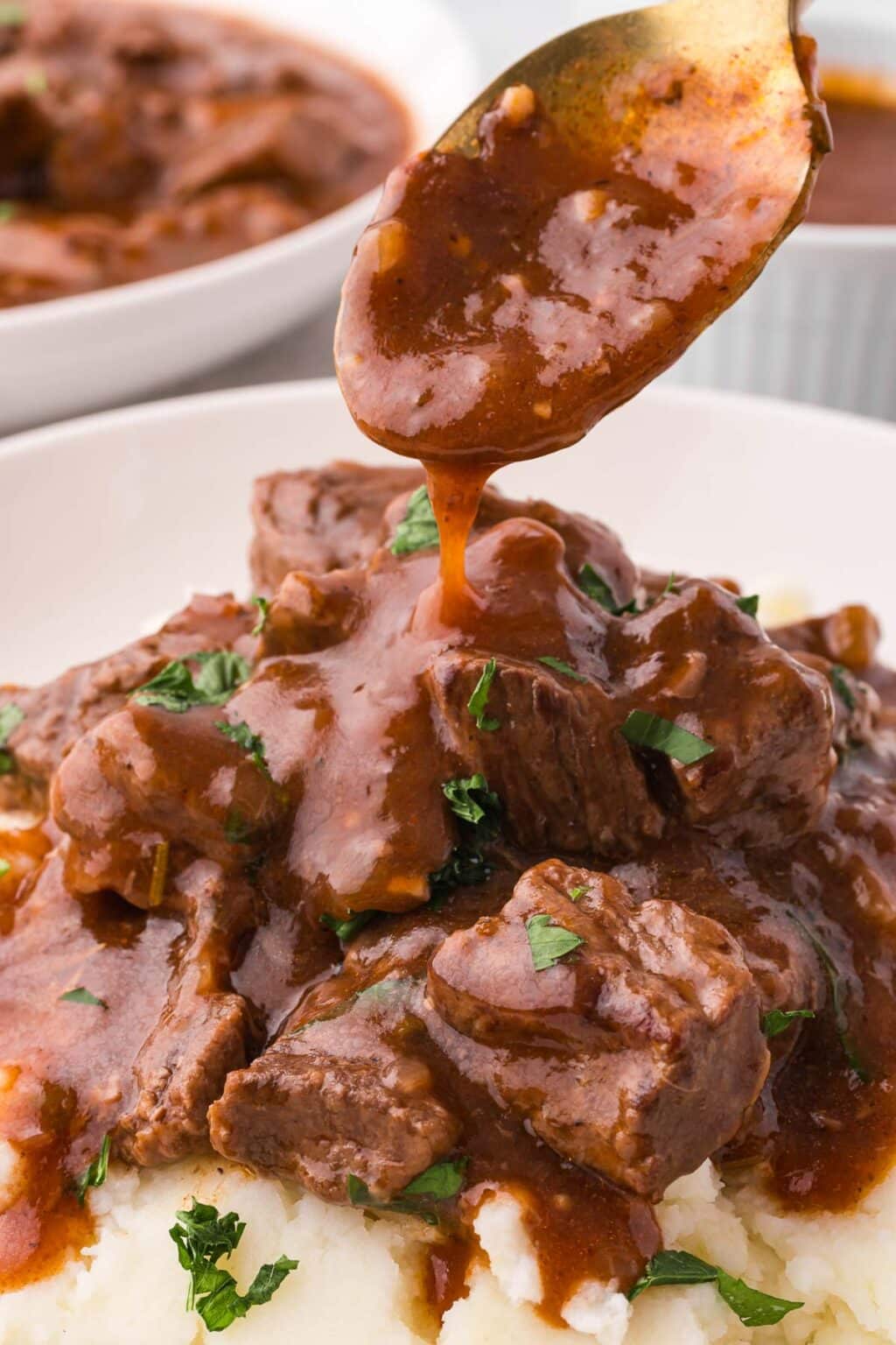 Slow Cooker Beef Tips and Gravy Recipe