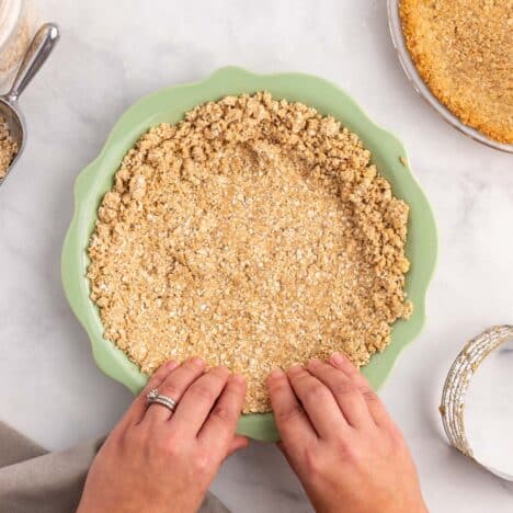 Oatmeal Pie Crust {Easy Recipe for Cream Pies} | Tastes of Lizzy T