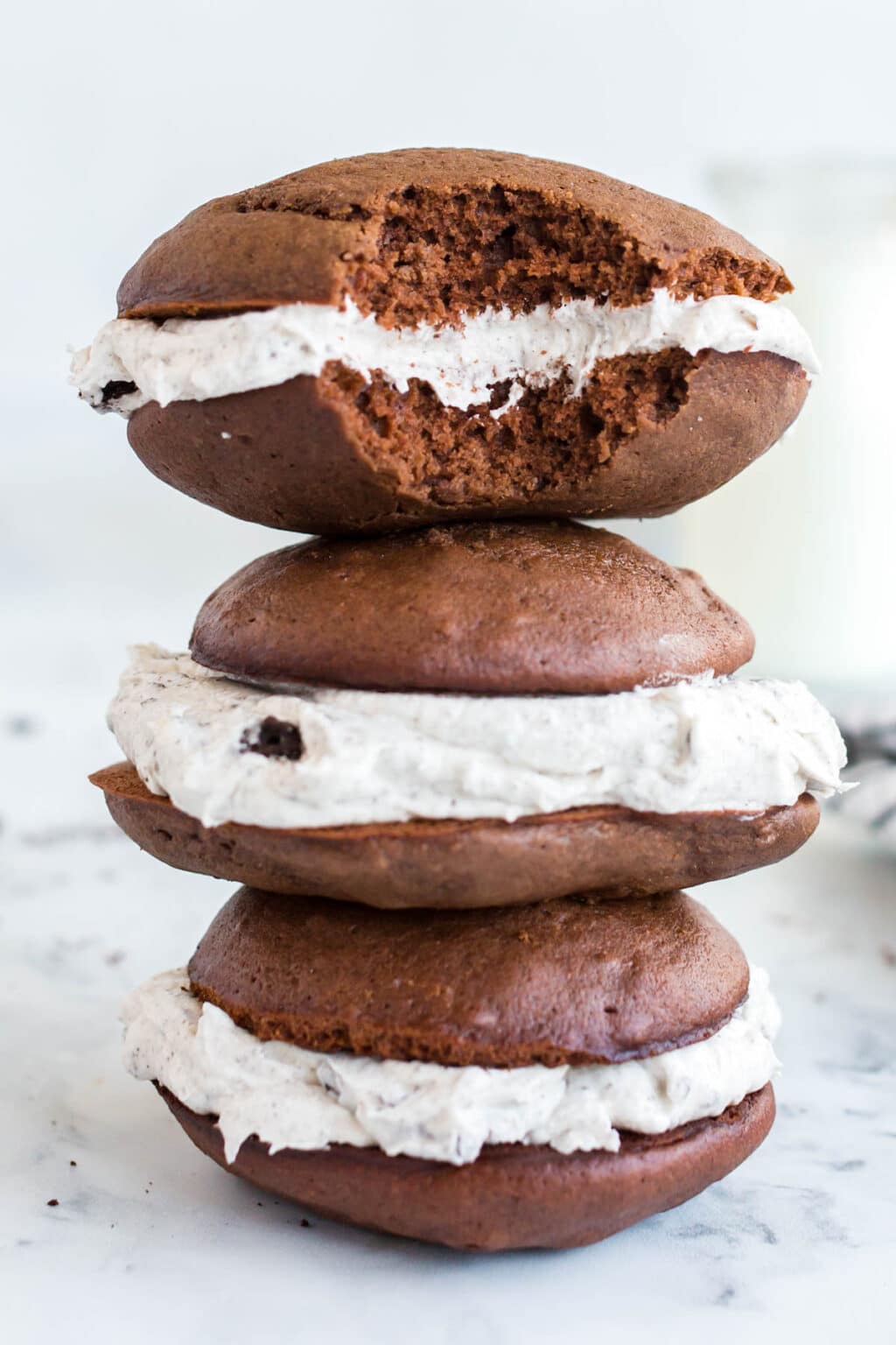 Oreo Whoopie Pies with Oreo Filling | Tastes of Lizzy T