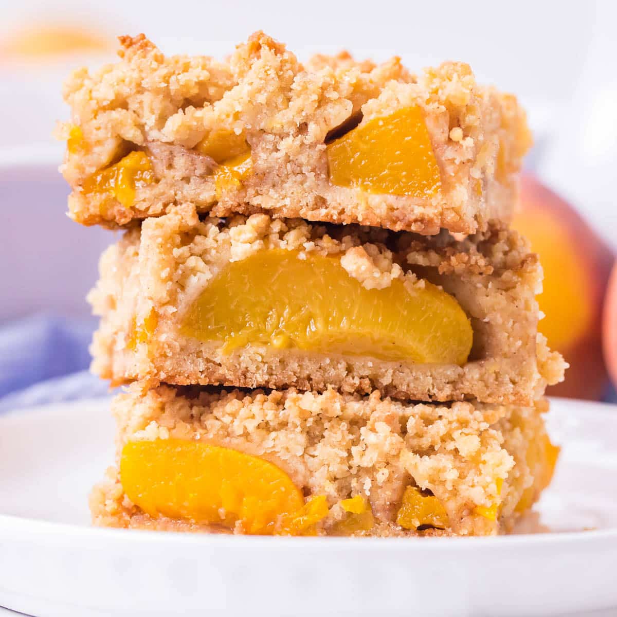 Peach Bars with Canned Peaches - Tastes of Lizzy T