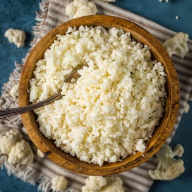Steamed Cauliflower Rice | Tastes of Lizzy T
