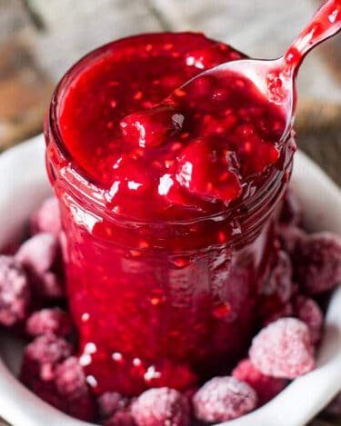 Easy Raspberry Sauce {with a Secret Ingredient} | Tastes of Lizzy T