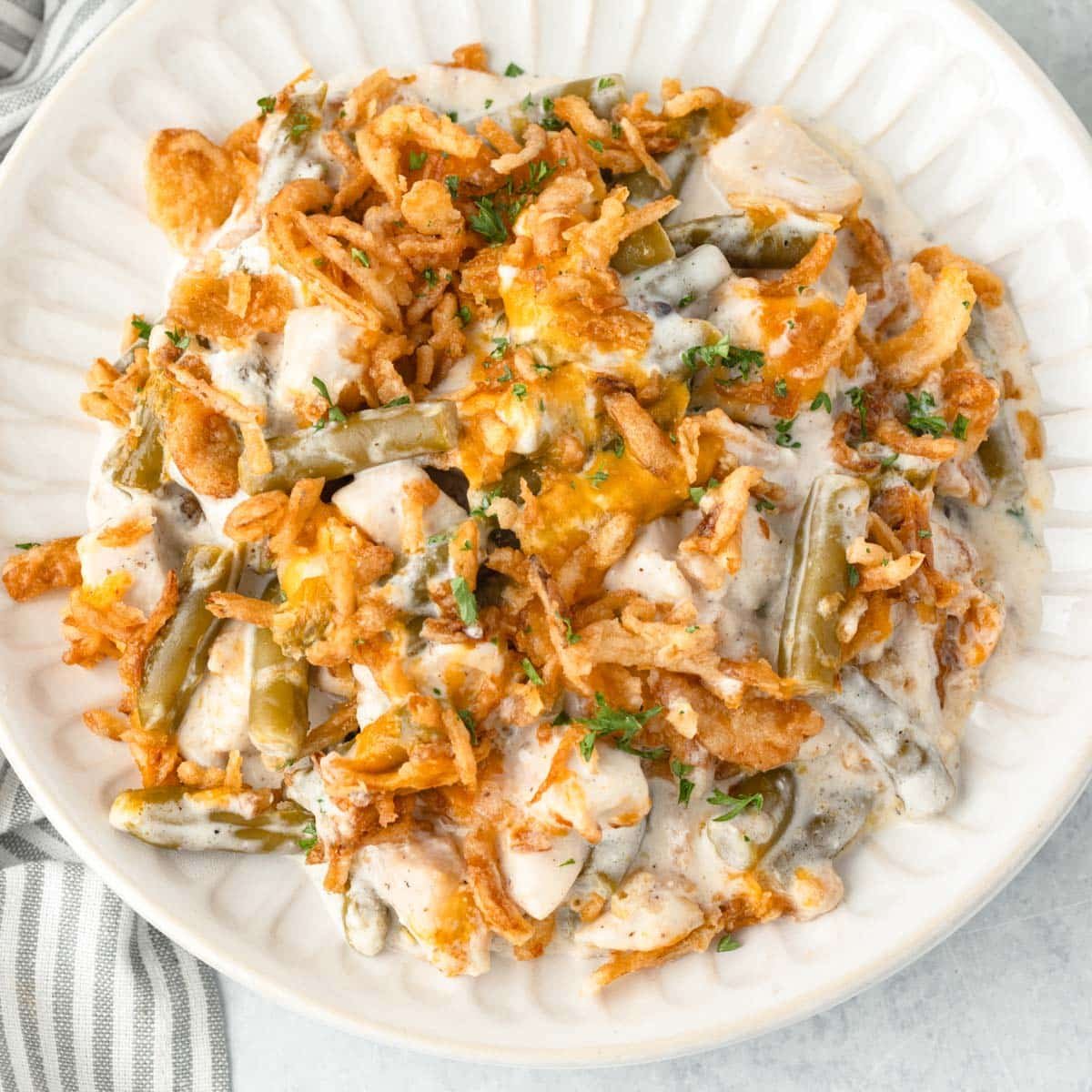 Chicken and Green Bean Casserole - Tastes of Lizzy T