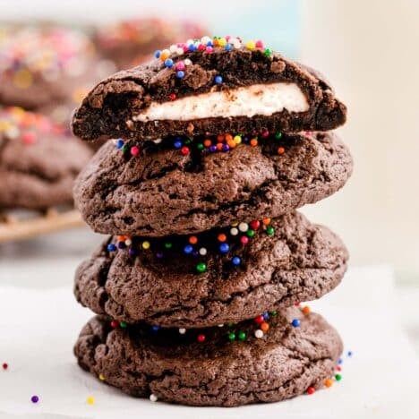 Peppermint Patty Cookies with Cake Mix | Tastes of Lizzy T