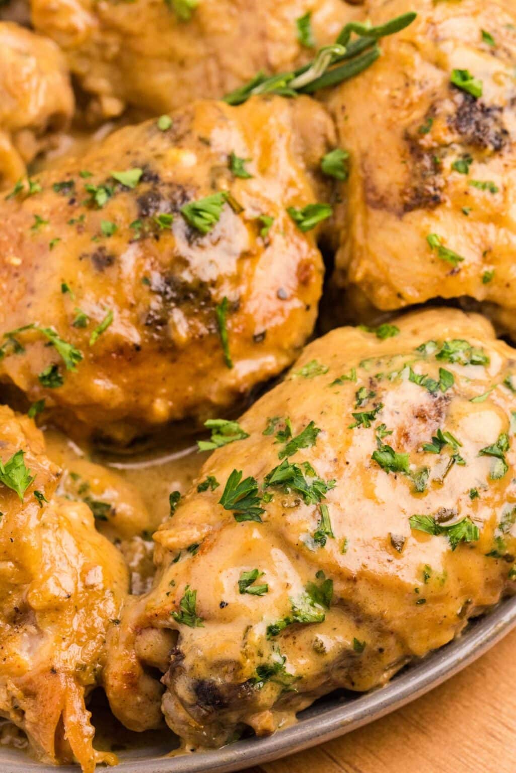 Slow Cooker Honey Mustard Chicken - Tastes of Lizzy T